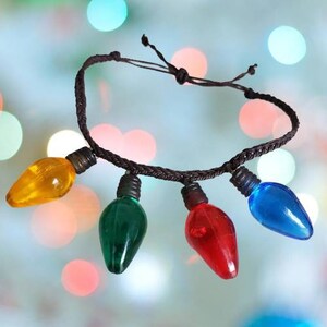 Christmas Lights Bracelet, Ugly Sweater Bracelet, Christmas Charm ...