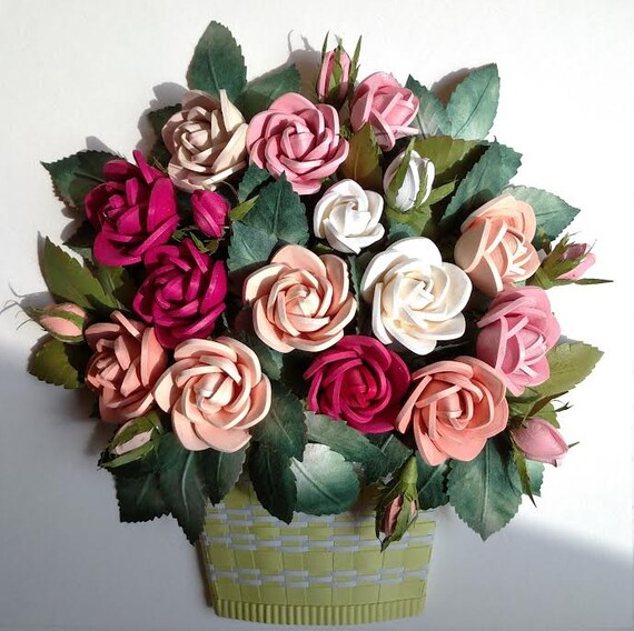 Paper Quilling Flower Basket