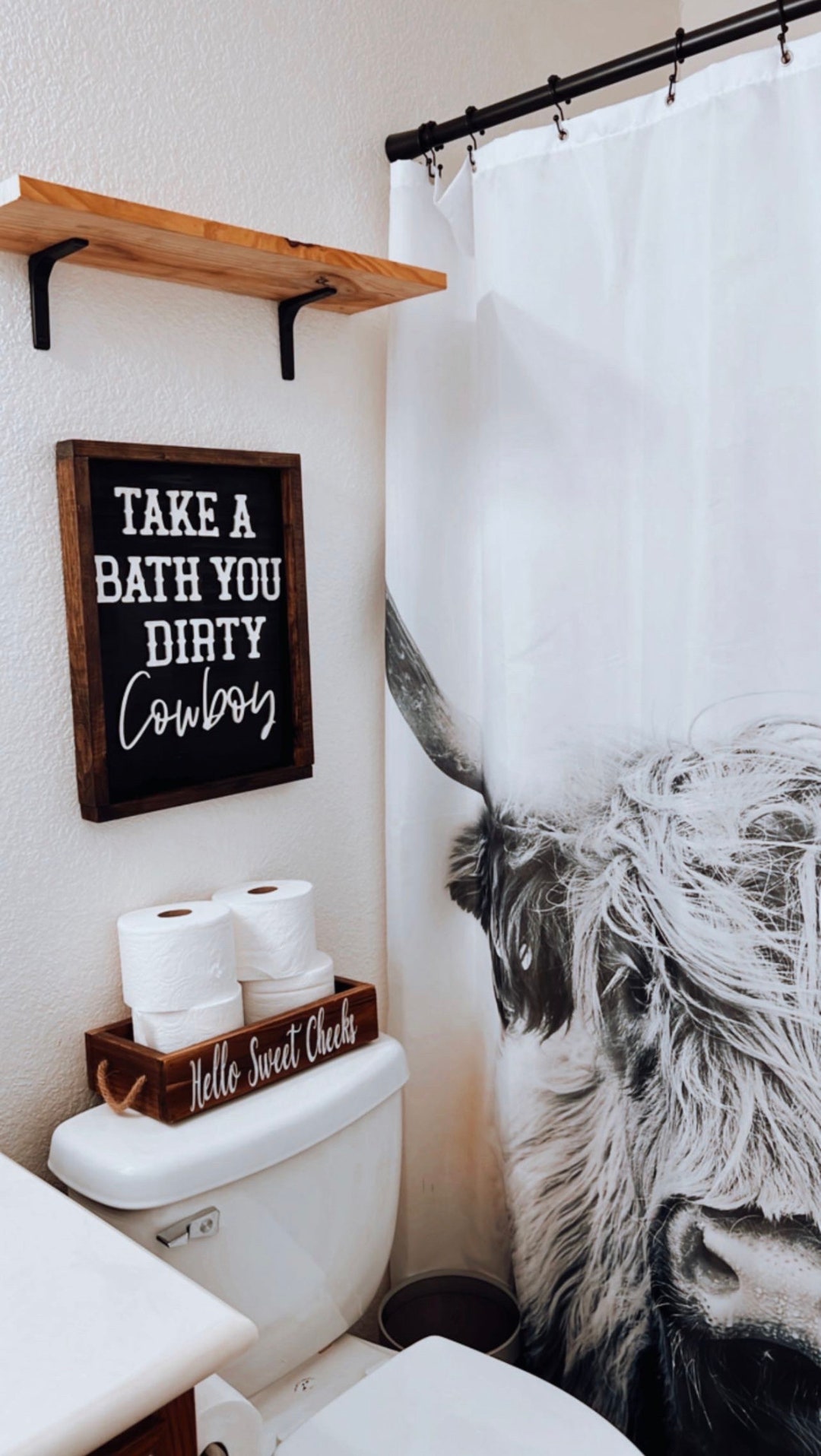 Western Sign, Western Bathroom Sign, Take a Bath You Dirty Cowboy, Take ...