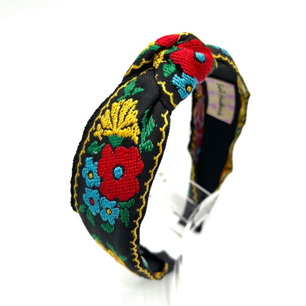 Embroidered Headband - Etsy