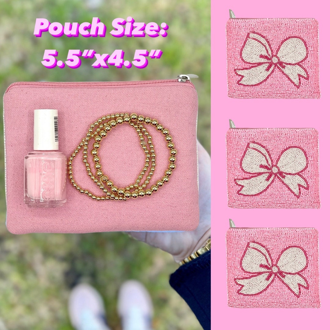 Preppy Beaded Coin Purses, Unique Beaded Bags, Unique Stocking Stuffers ...