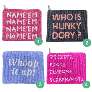 Turtle Time Coin Purse Housewives Merch Beaded Bags Custom RHONY Gifts ...