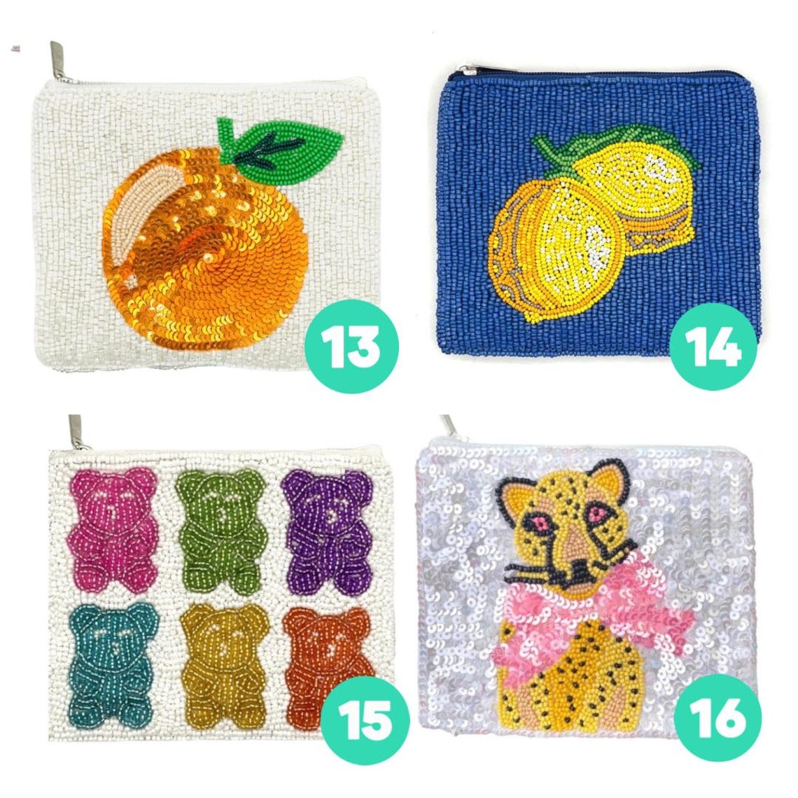 Preppy Beaded Coin Purses, Unique Beaded Bags, Unique Stocking Stuffers ...