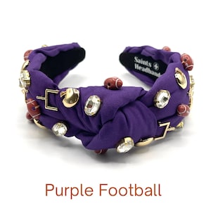 Purple Knotted Headbands, LSU Headband TCU Headband Women Purple ...