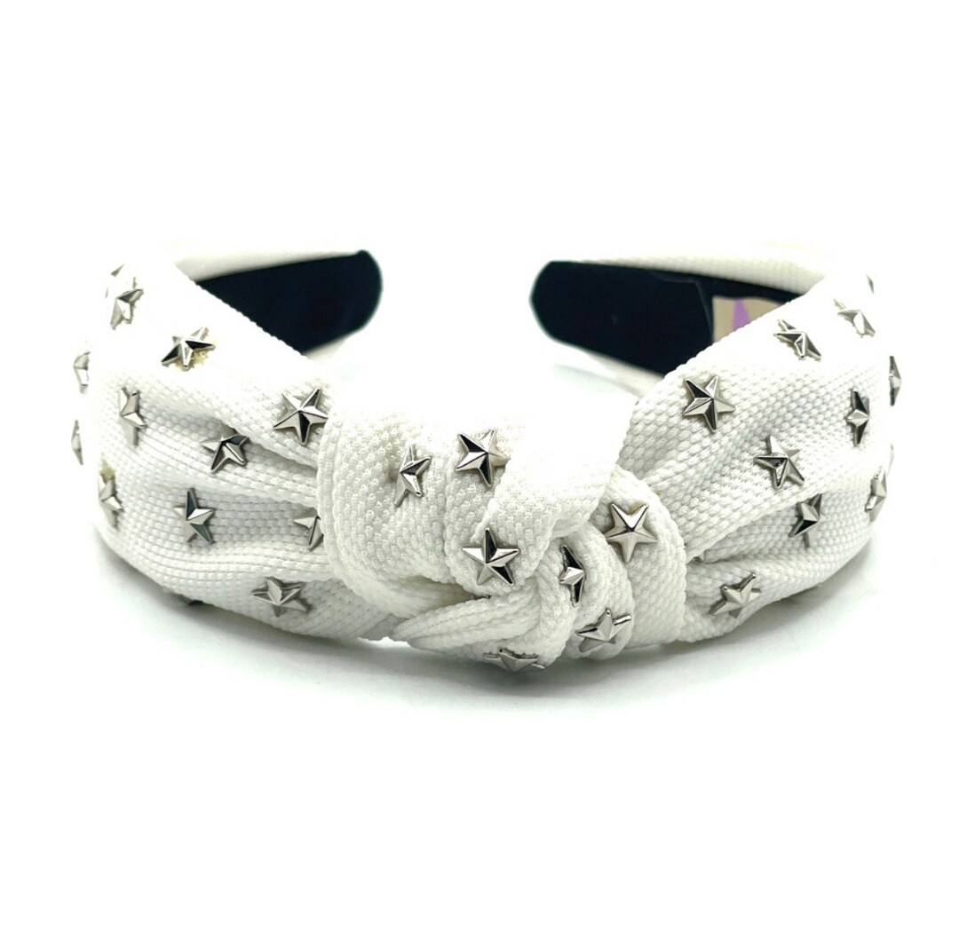 Silver Stars Headbands Cute Patriotic Headband Girls Hairband, 4th of ...