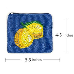 Lemon Coin Purse Small Lemon Wallet Cute Lemon Pouch Lemon Accessories ...