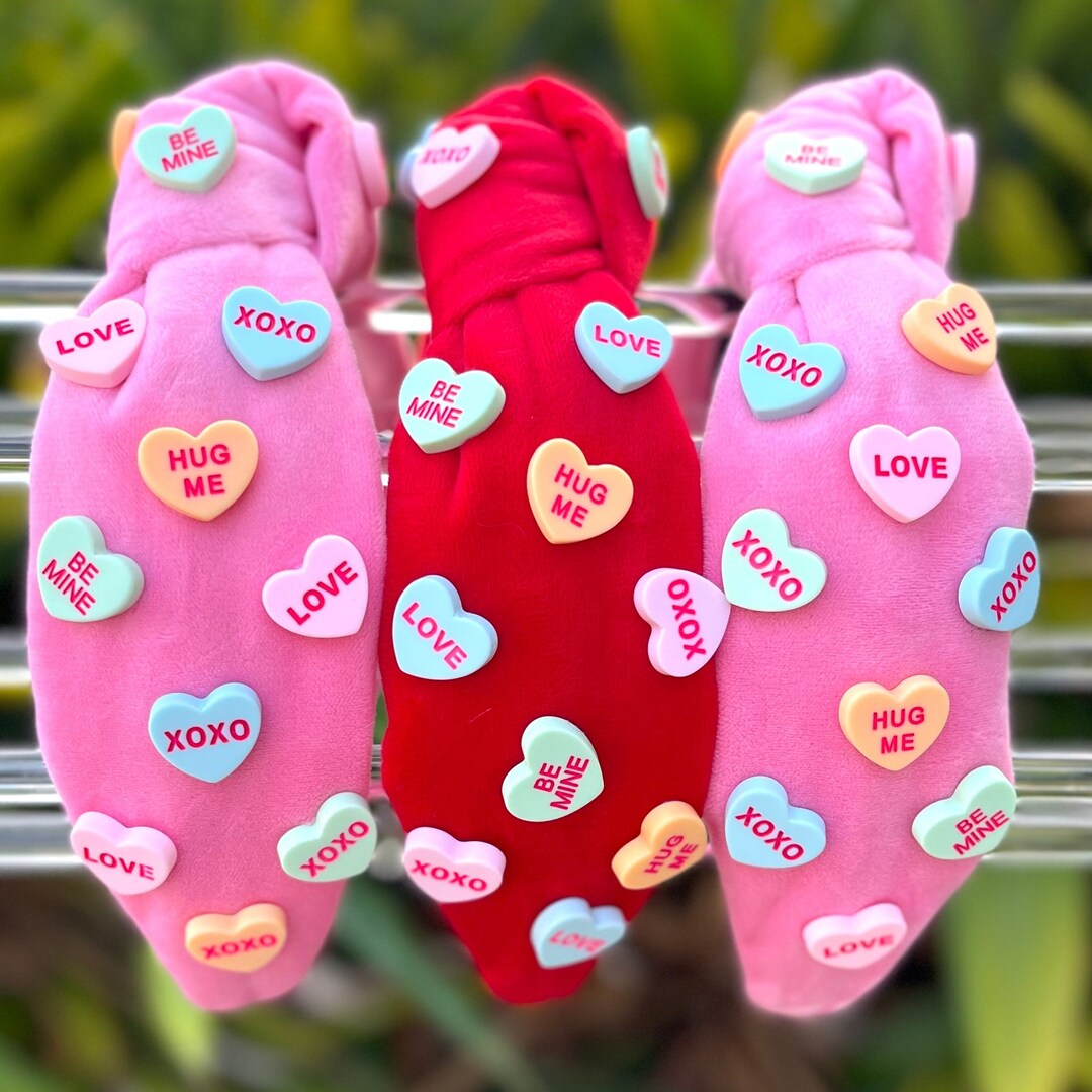 Heart Knot Headbands for Women Pink Headband for Girls - Etsy