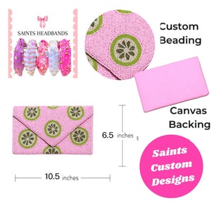 Citrus Beaded Clutch Beaded Purse Vibrant Orange Slice Design on Pink ...