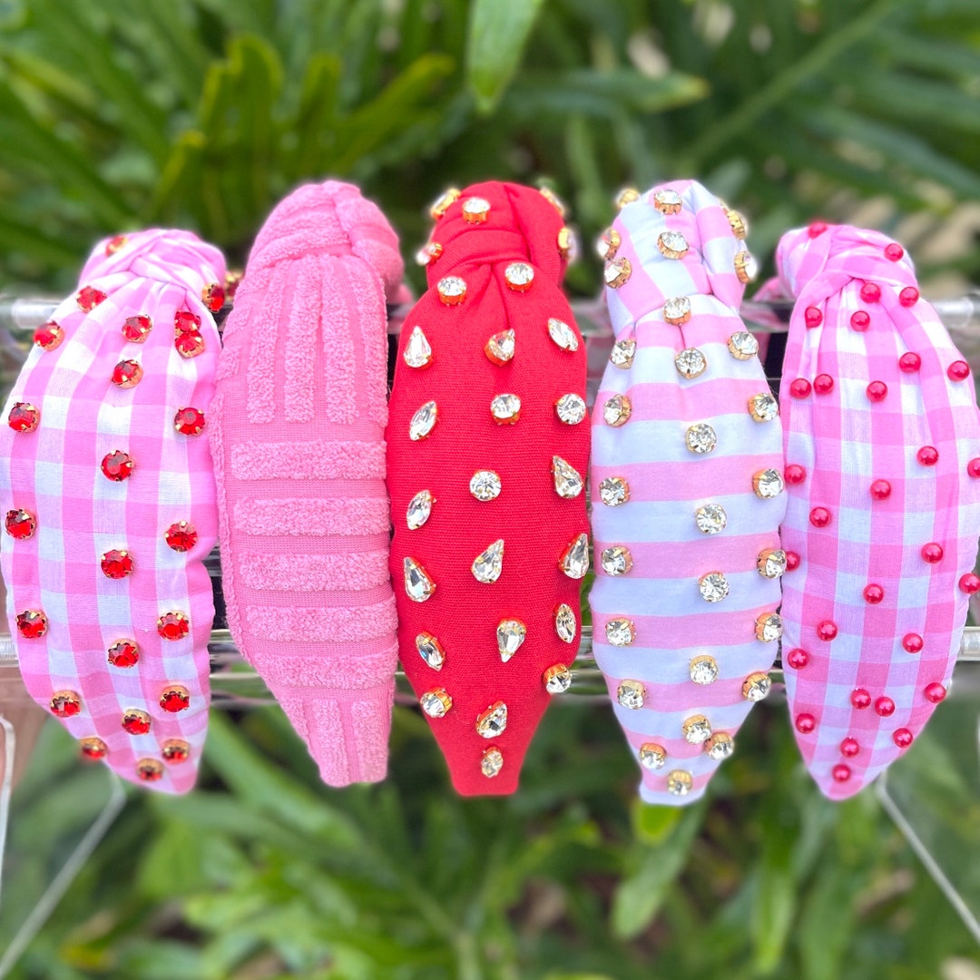 Custom Valentines Headbands Women Preppy Pink Headbands Unique Girls ...