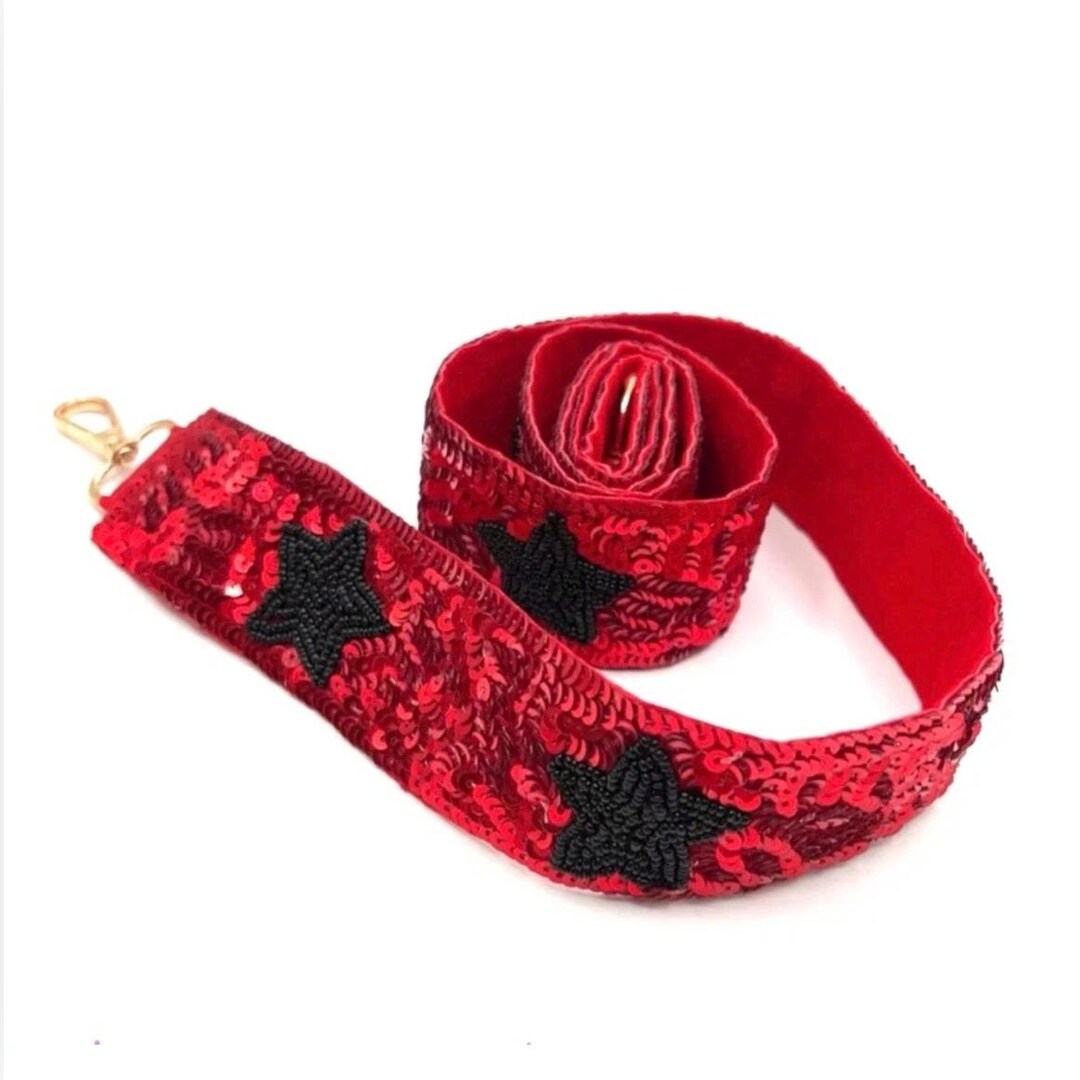 Gameday Chic Red Purse Strap Beaded Red & White Custom Bag Strap ...