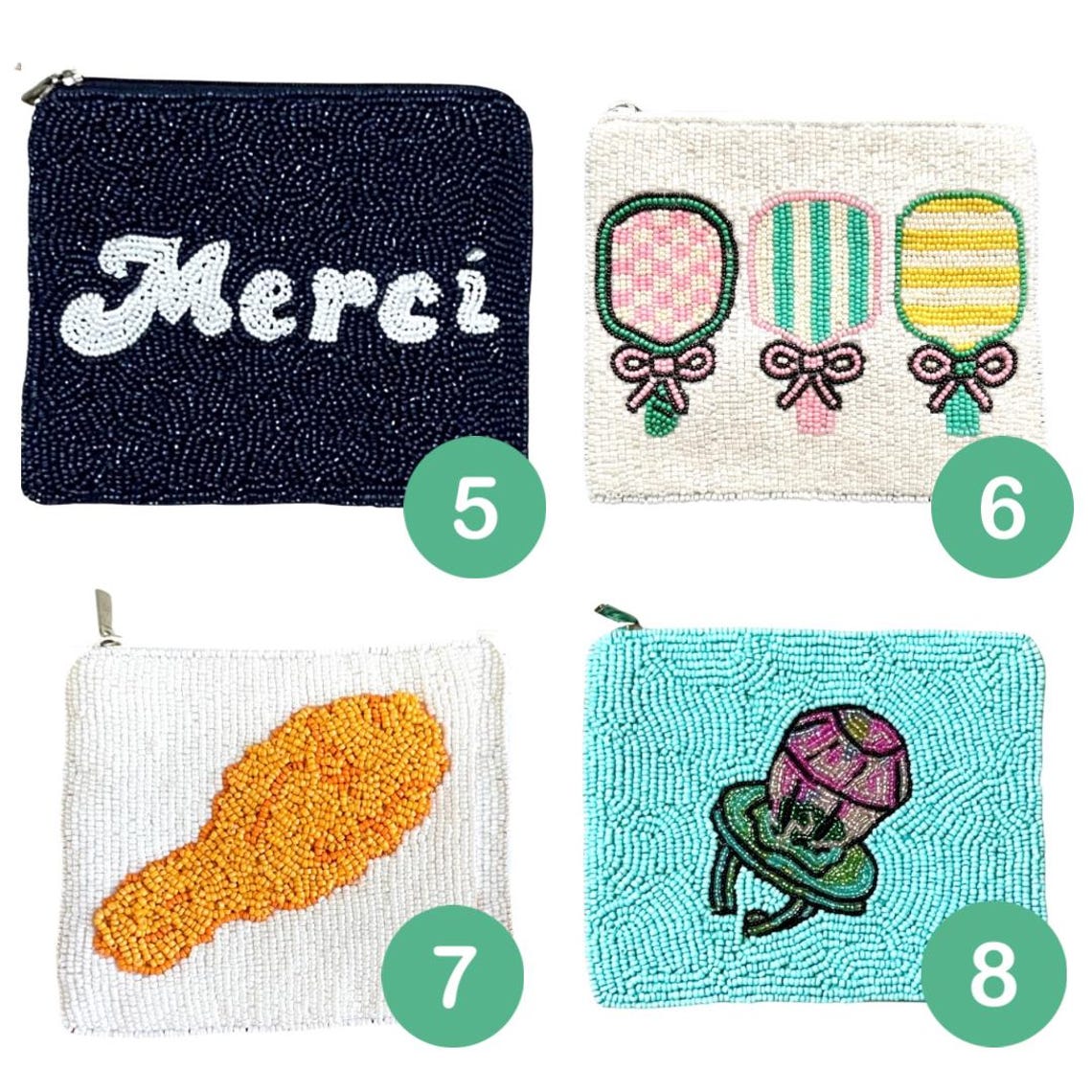 Preppy Beaded Coin Purses, Unique Beaded Bags, Unique Stocking Stuffers ...