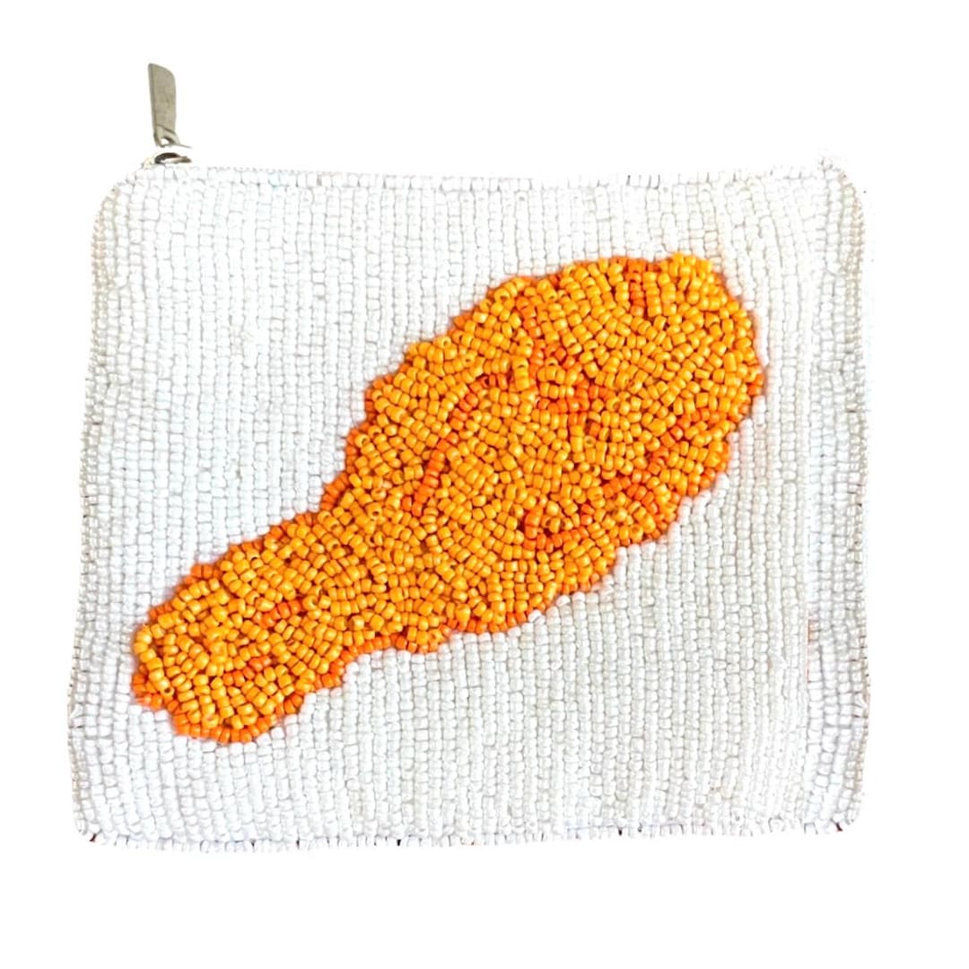 Fried Chicken Coin Purse Beaded Bag Custom Change Purse Beaded Wallet ...