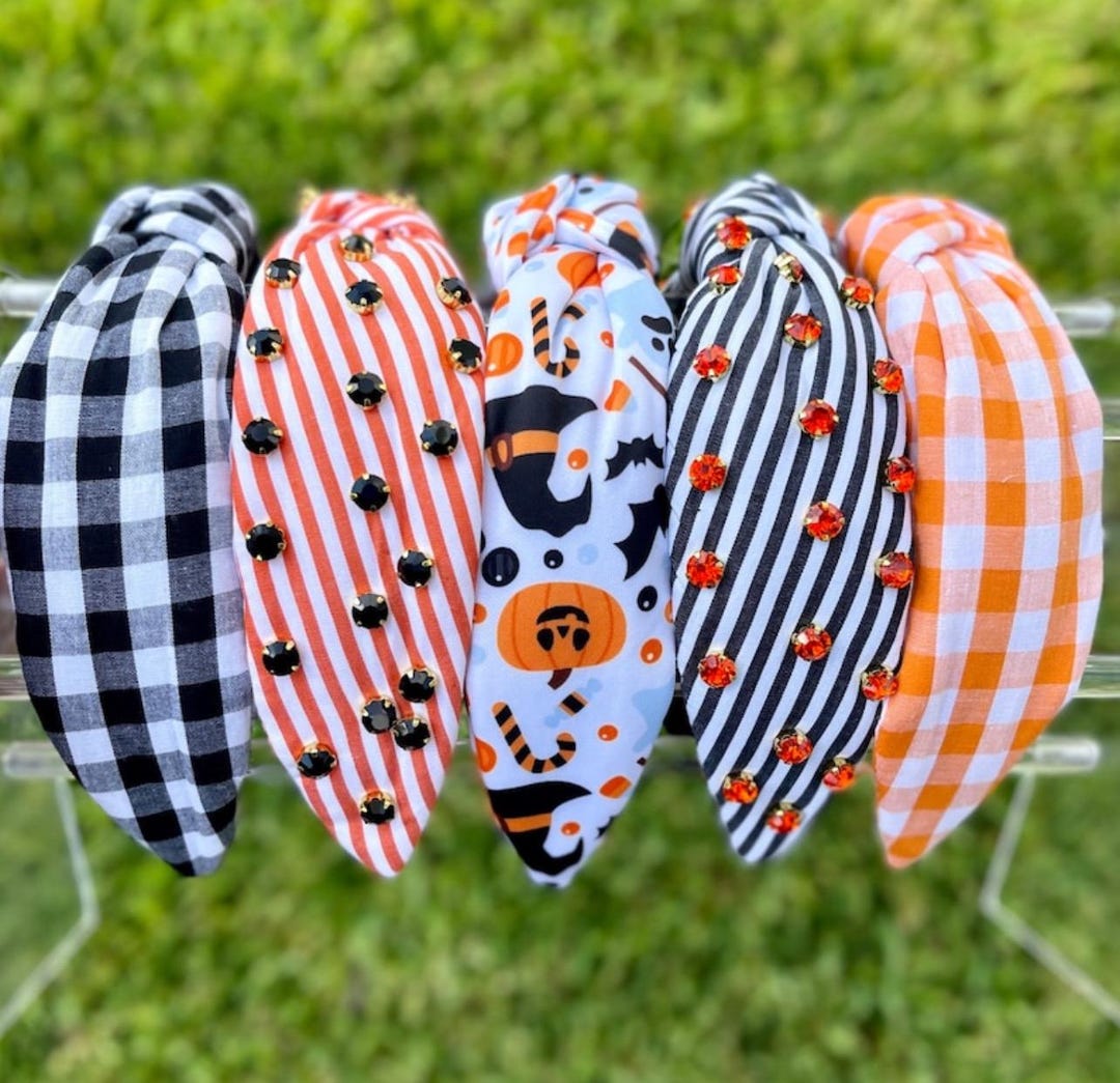 Festive Halloween Headbands, Cute Orange Headbands for Fall Headbands ...