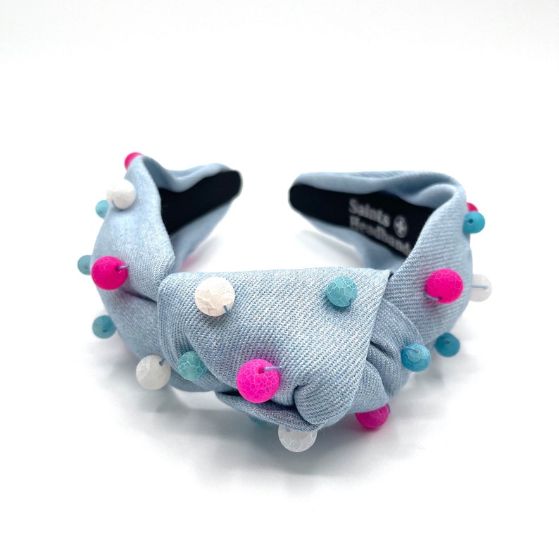 Bubblegum Knotted Headband, Unique Blue Headband Headbands for Women ...