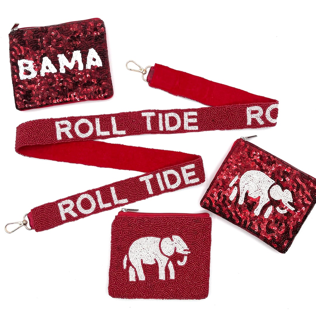 Roll Tide Beaded Purse Strap: Alabama Gameday Bag Strap - Etsy