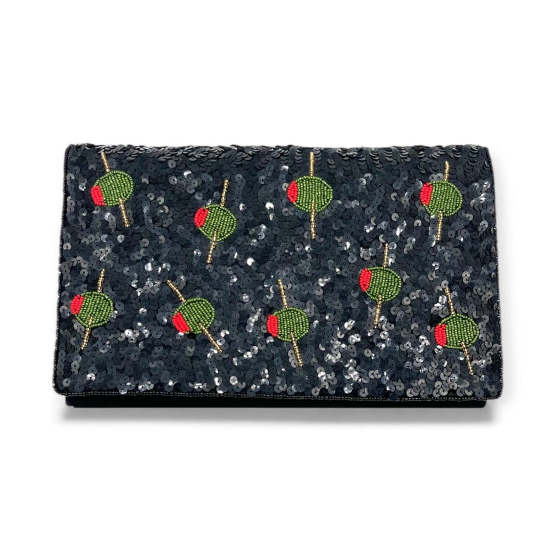 Martini Purse Beaded Clutch, Martini Olive Beaded Bag, Custom Handbag ...