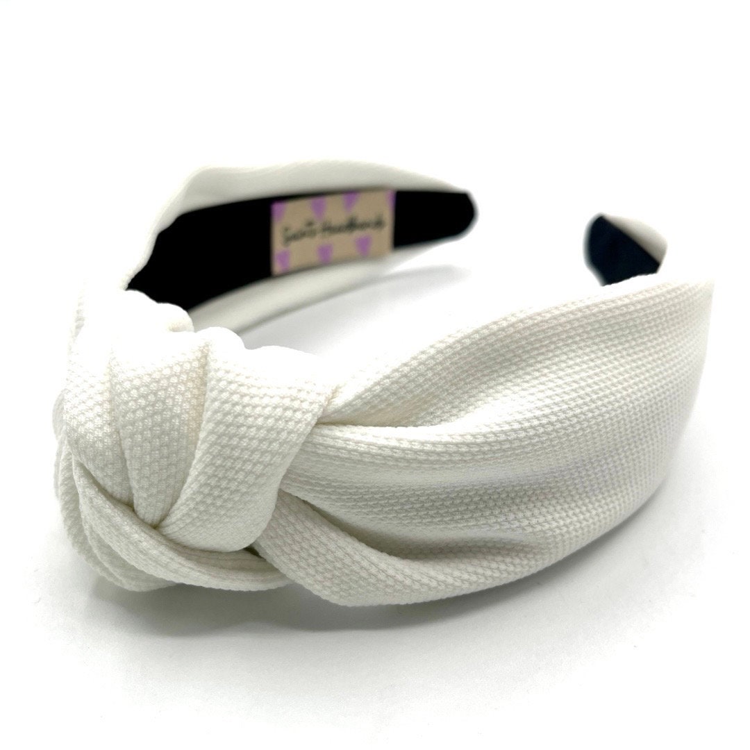 White Knotted Headband Women White Headband Summer Headband - Etsy