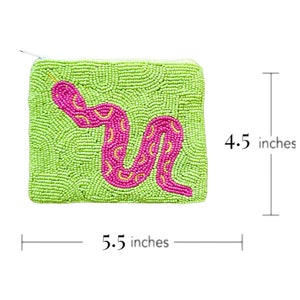 Snake Purse Small Snake Coin Purse Beaded Bag Snake Wallet Cute ...
