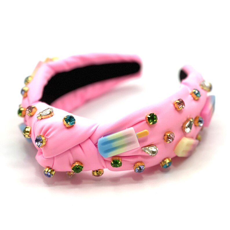 Popsicle Headband, Pink Padded Knot Headband, Summer Hair Accessories ...