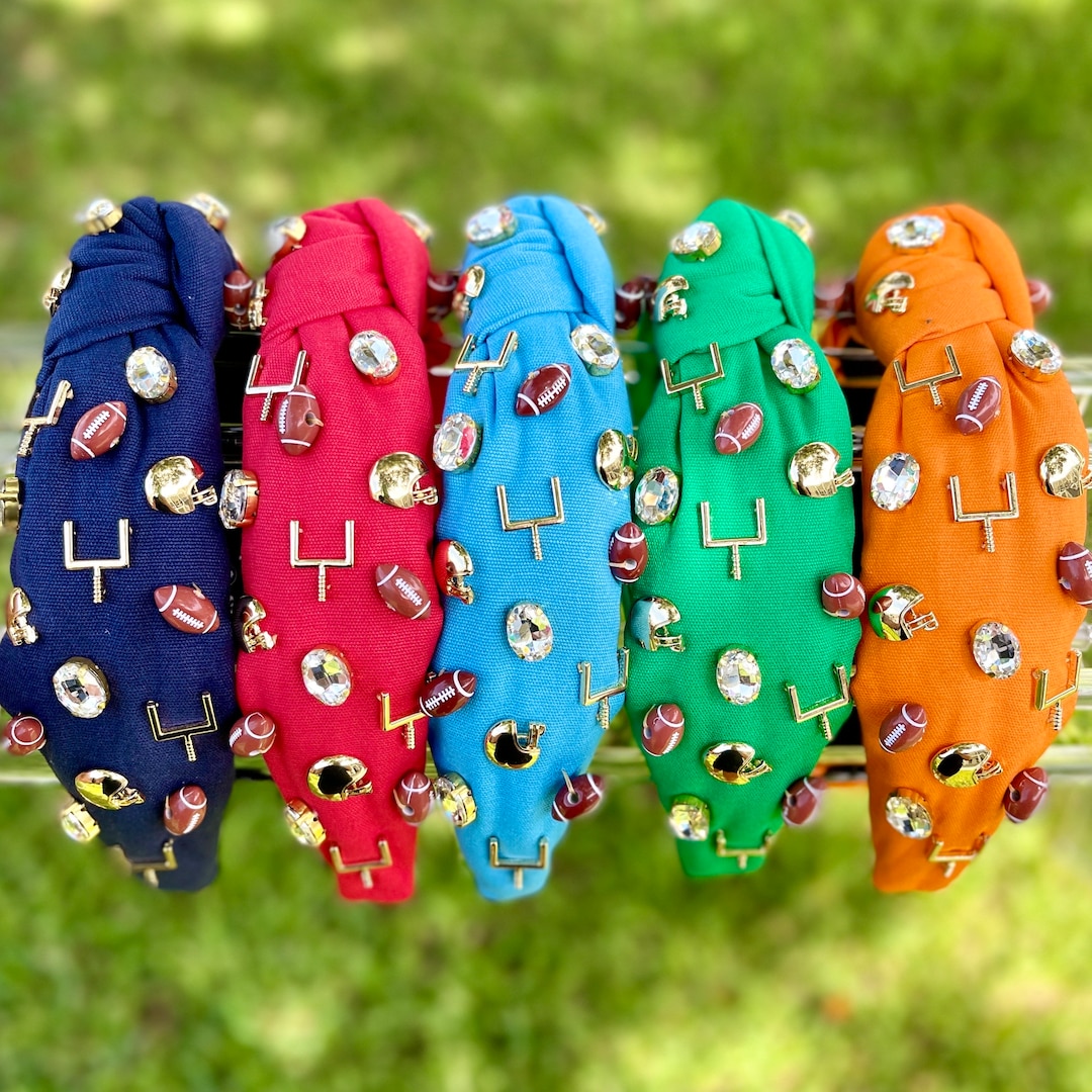Football Knotted Headband Football Headbands for Women, Football Hair ...