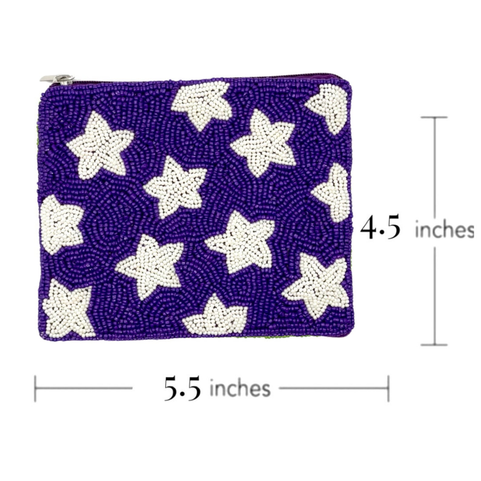 Gameday Chic Star Coin Purse, Purple Beaded Pouch, Football Accessories ...