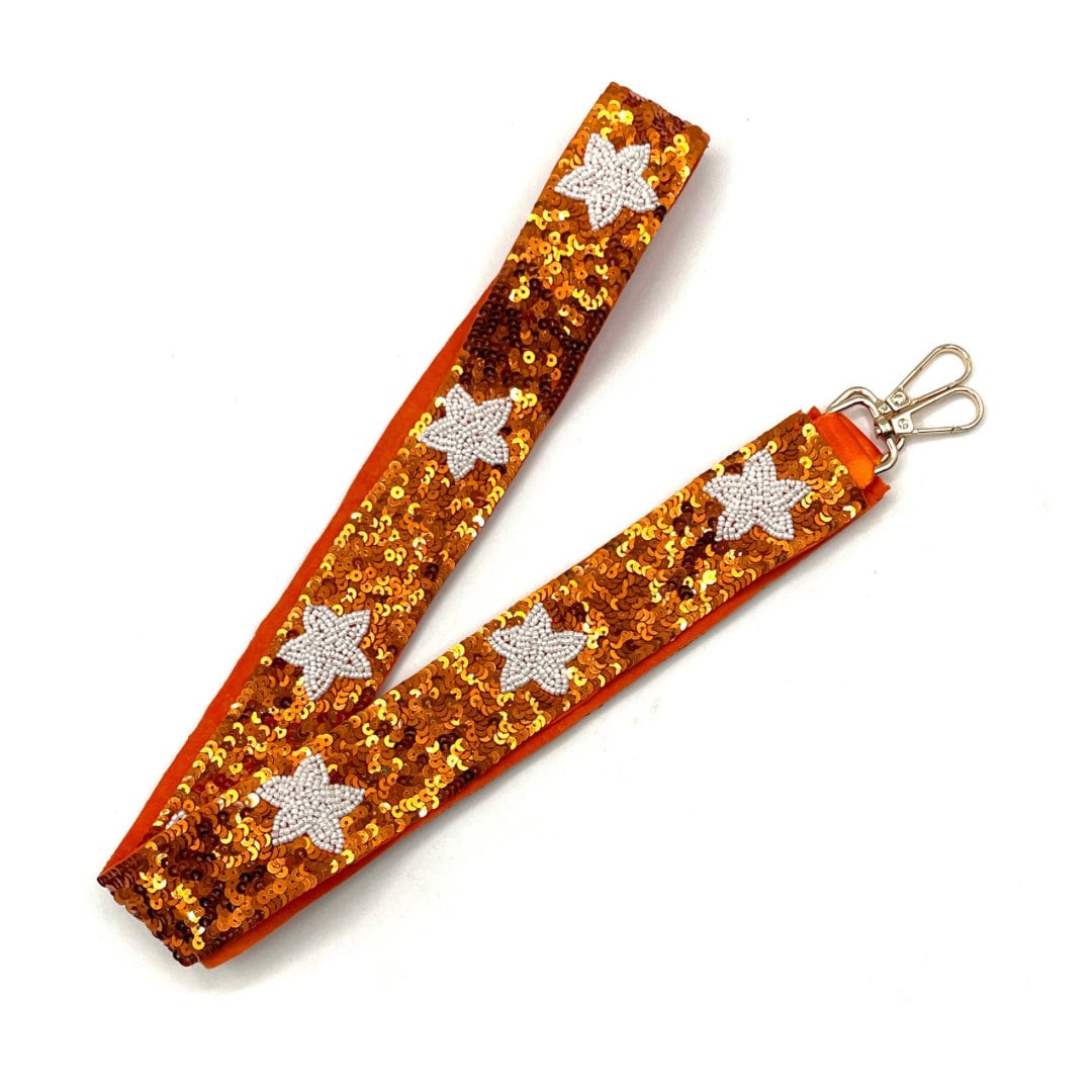 Burnt Orange Purse Strap Burnt Orange Beaded Bag Strap Orange Game Day ...