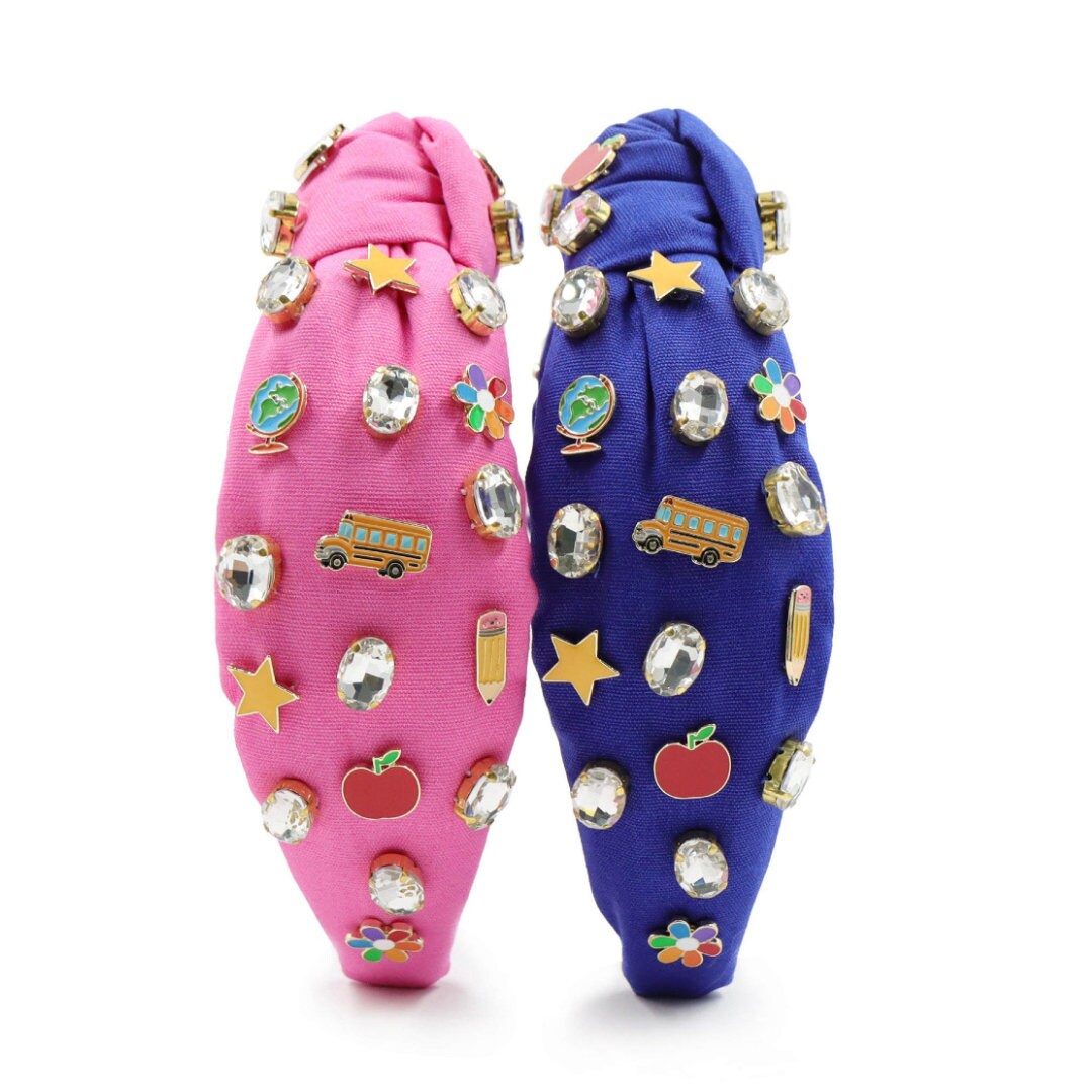 Teacher Headband for Back to School Headband Jeweled Knot Headband ...