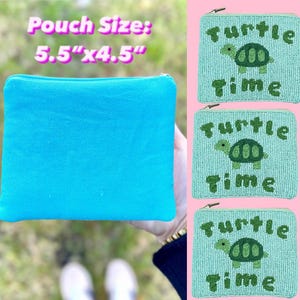Turtle Time Coin Purse Housewives Merch Beaded Bags Custom RHONY Gifts ...