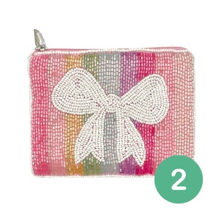 Preppy Coin Purse Beaded Bag Custom Purse Beaded Wallet Coin Pouch ...