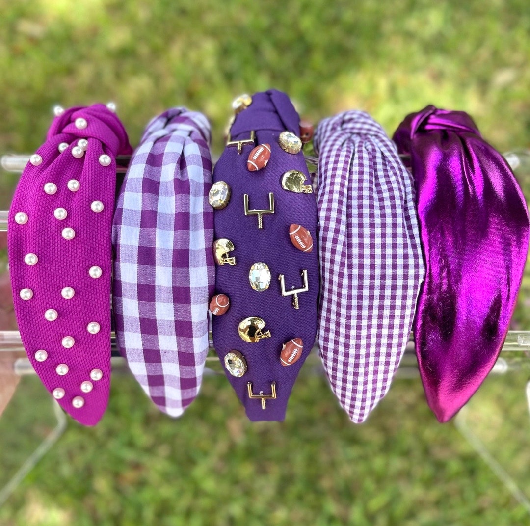 Purple Knotted Headbands, LSU Headband TCU Headband Women Purple ...