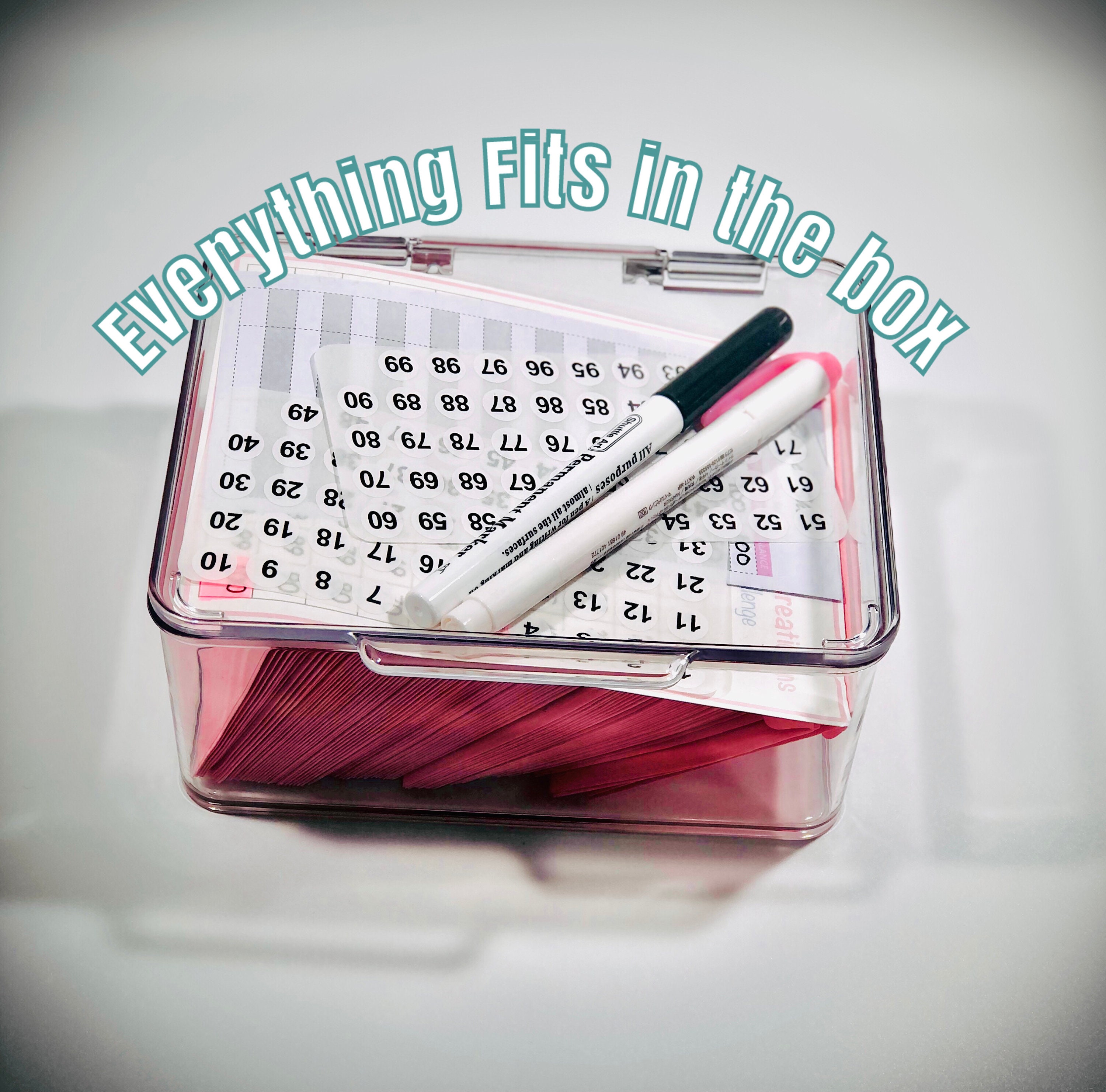 100 Envelope Challenge Box Kit - Etsy