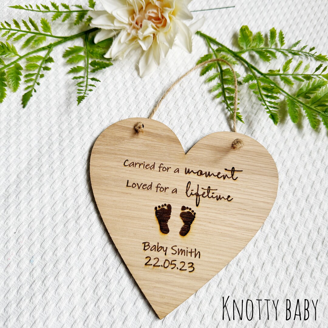 Carried for a Moment, Loved for a Lifetime Sign, Baby Loss, Baby ...