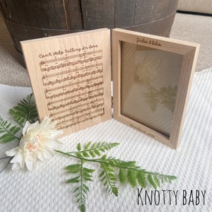 Customised Laser Engraved Solid Oak Wooden Book Style Photo Frame, Wedding Gift, Thank You Gift ...