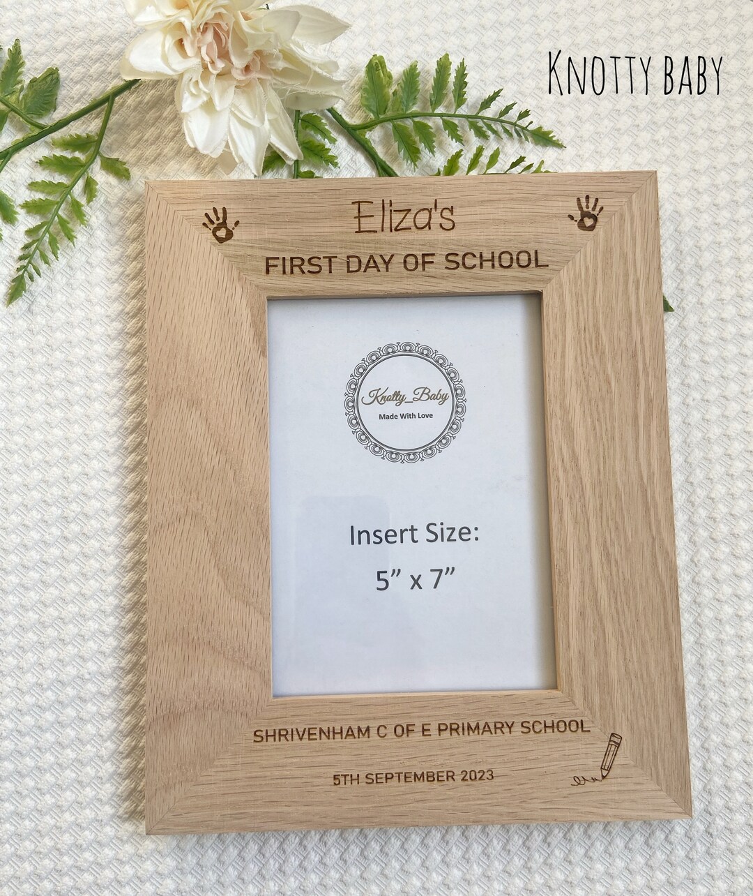 Customised Laser Engraved Solid Oak Wooden Photo Frame, Wedding Gift, Thank You Gift ...