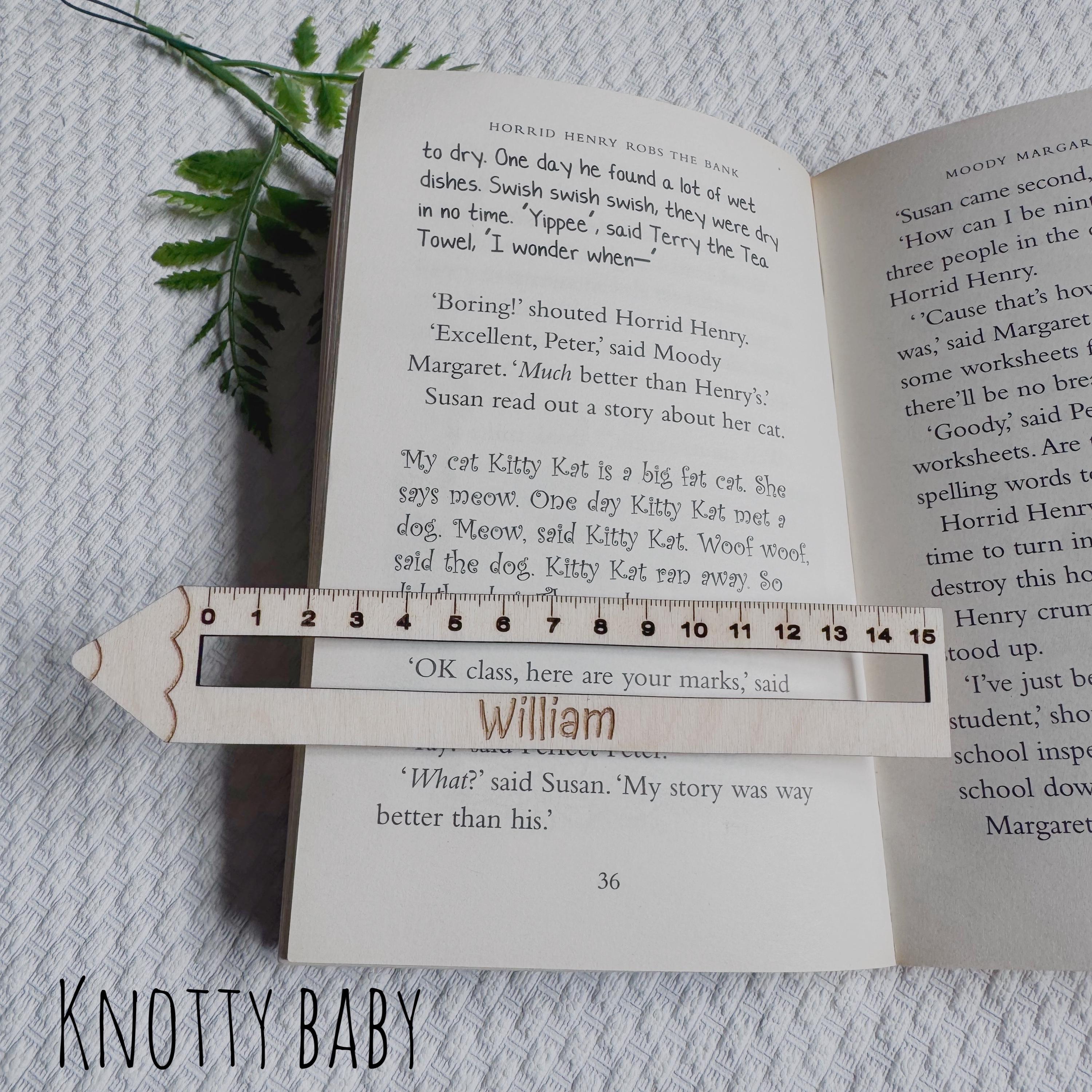 Handcrafted Personalised Wooden Reading Tool for Children – Reading ...