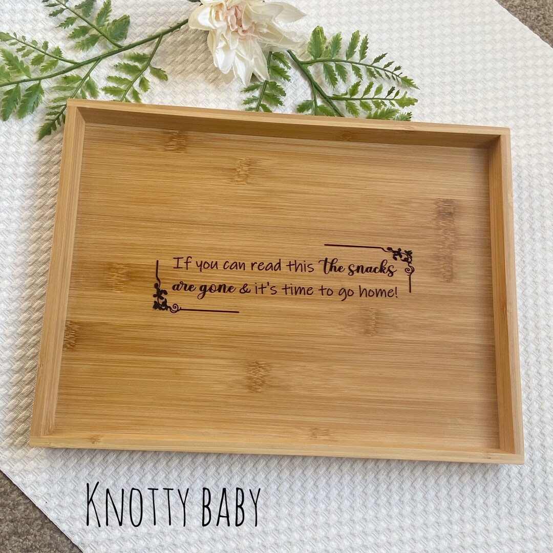 Bamboo Serving Tray, Charcuterie Board Serving Tray, Snack Tray, Snack ...