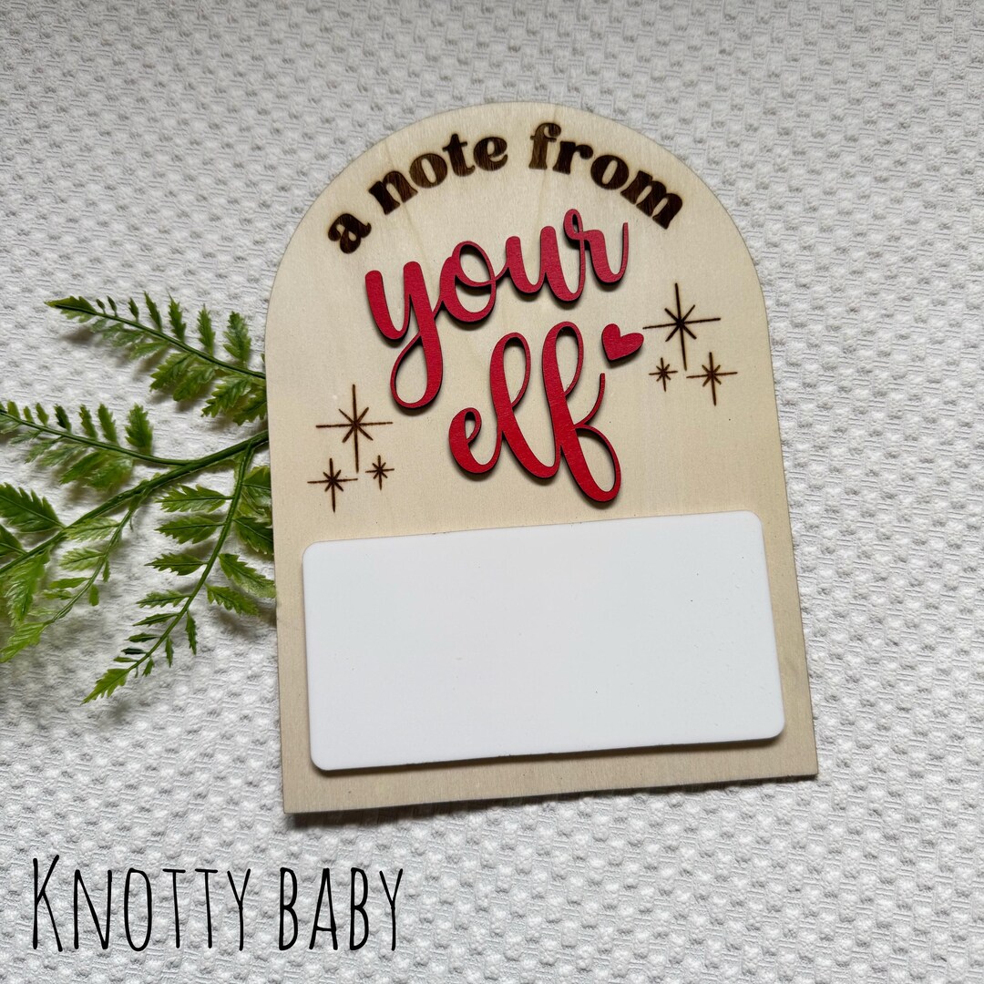 Message From Your Elf Sign, Mini Elf Message Board, Elf Accessory, Dry ...