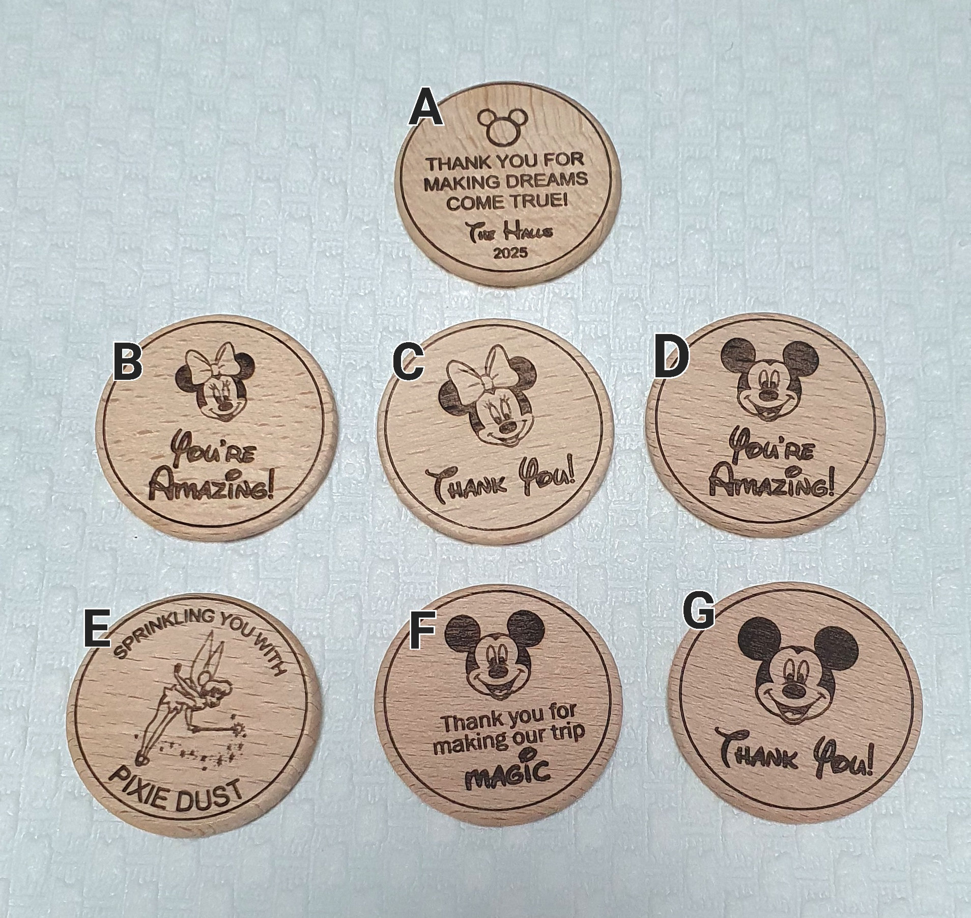 10 X Cast Member Appreciation Tokens, Pixie Dusting, Magic, Thank You ...