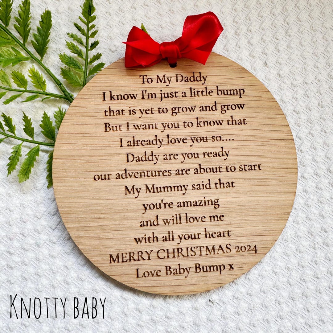 Personalised Letter From Bump Daddy to Be Sign, Birthday Gift From Bump ...