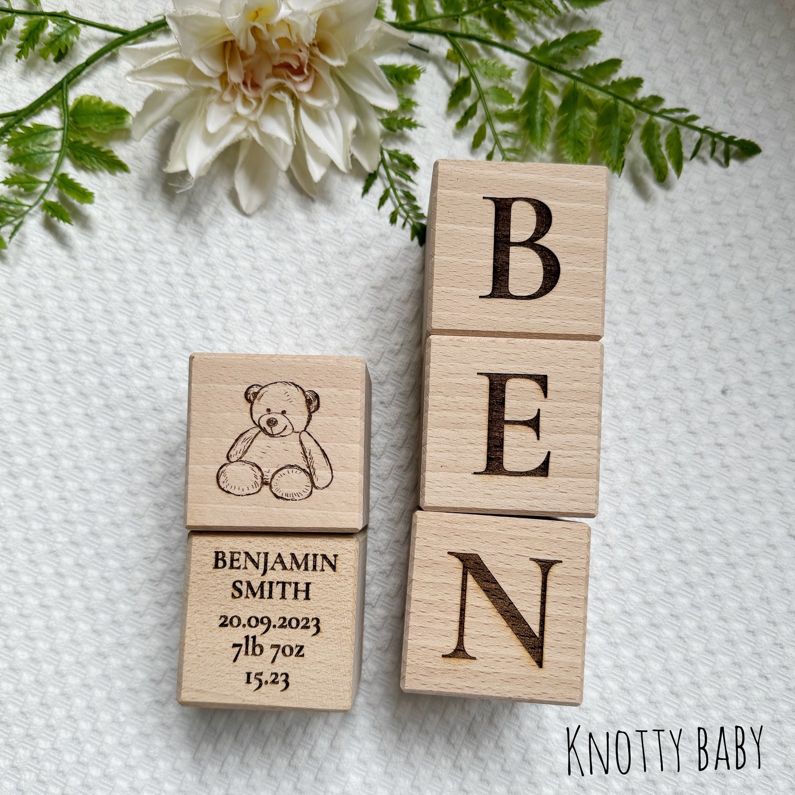 Personalised Baby Block Keepsake Cubes, Baby Name Blocks, Wooden Letter ...