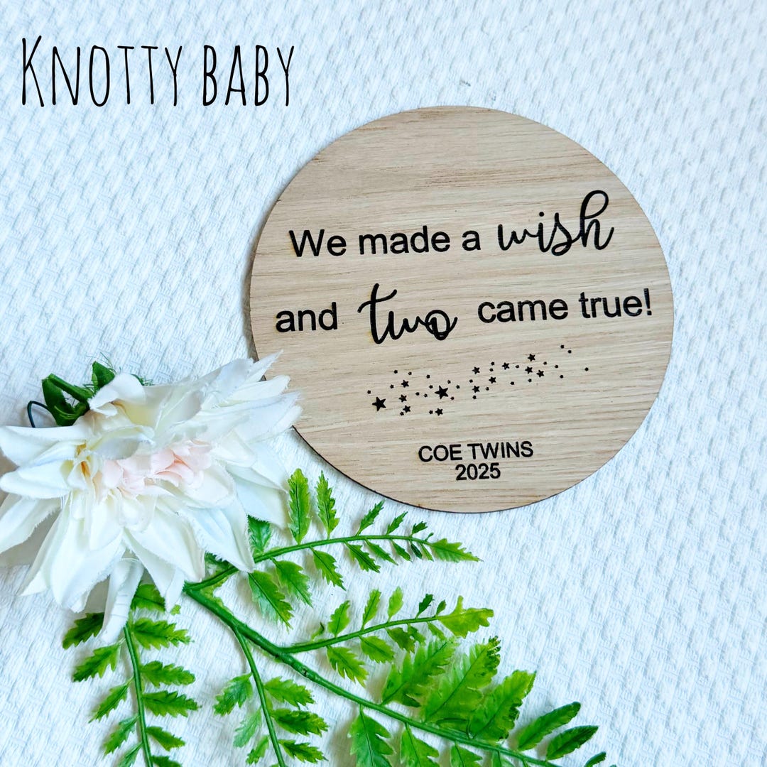 Personalised Engraved Twins Pregnancy Announcement, Twins Gift, Twins ...