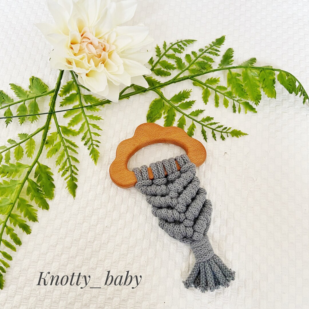 Teether Toy Cloud Macrame Macrame Teether Natural Teether - Etsy