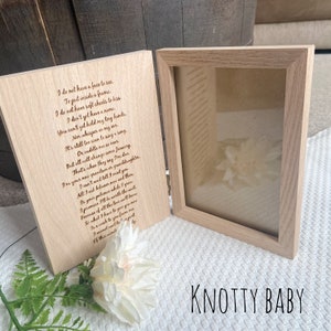 Customised Laser Engraved Solid Oak Wooden Book Style Photo Frame, Wedding Gift, Thank You Gift ...