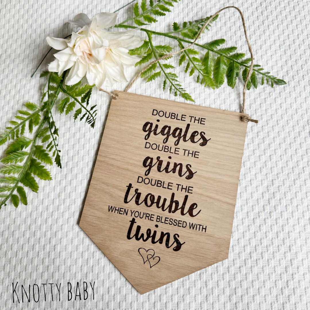 Handmade, Laser Engraved Twins Quote Sign, Twins Wall Art, Twins Gift ...