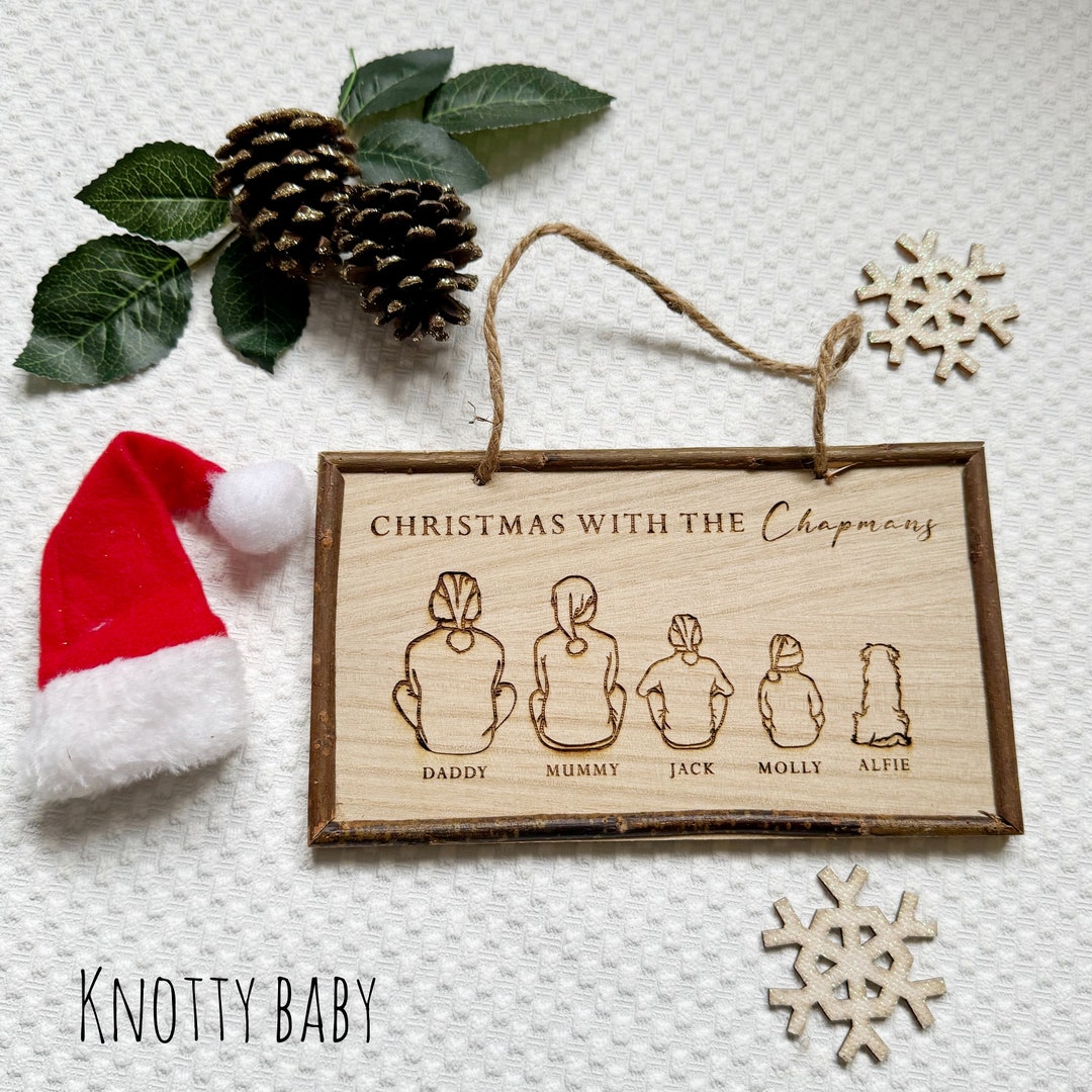 Rustic Personalised Christmas Sign, Family Christmas Sign, Christmas ...