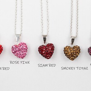 Crystal Pave Heart Sterling Silver Necklace Heart Pendant - Etsy