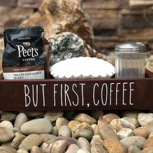 BUT FIRST COFFEE Wood Box Display Decor Tray Coffee - Etsy
