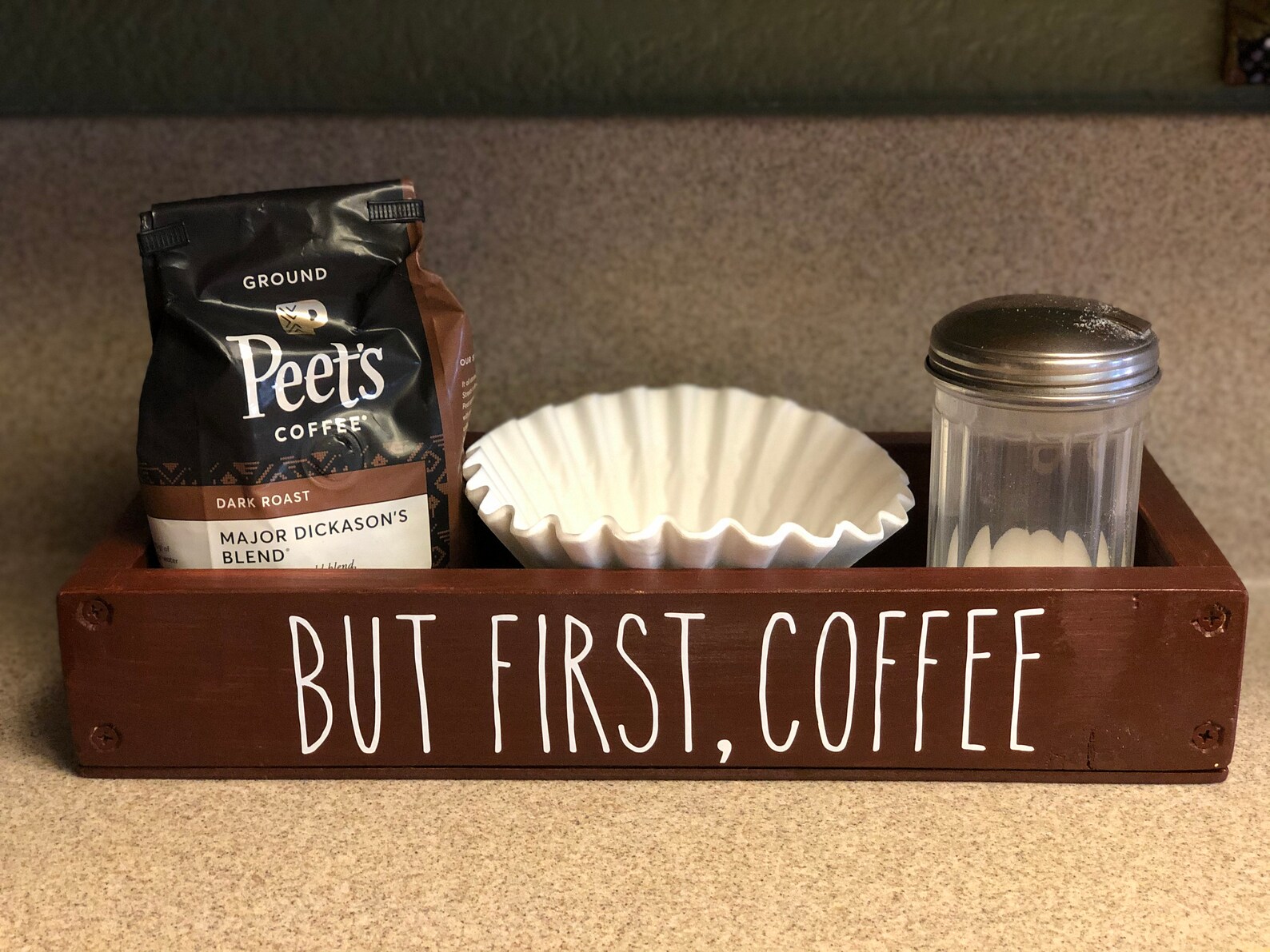 BUT FIRST COFFEE Wood Box Display Decor Tray Coffee - Etsy