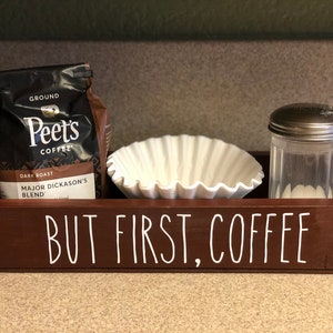BUT FIRST COFFEE Wood Box Display Decor Tray Coffee - Etsy