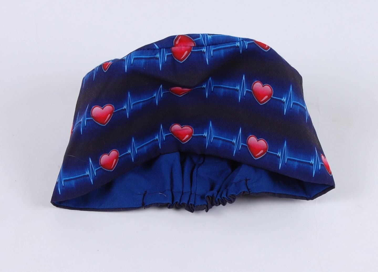 EKG Scrub Cap, ECG Euro Scrub Cap, Heartbeats Scrub Cap, Cardiologist ...